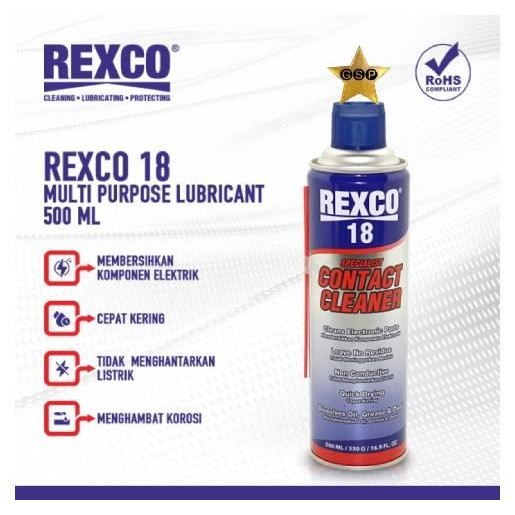 Jual Rexco 18 Contact Cleaner 500ml Spray Pembersih Elektrik 500ml ...