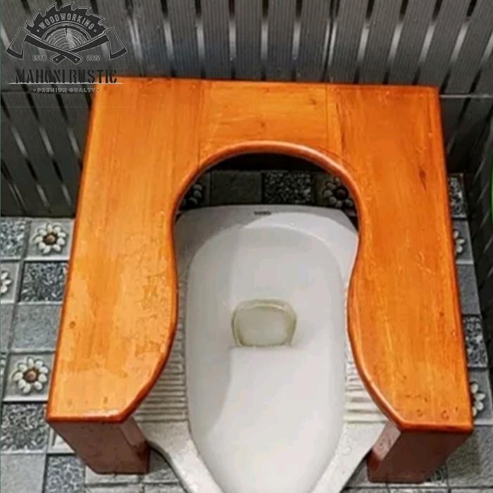 Jual PREMIUM Kursi closet wc duduk kayu portable Tinggi 10cm | Shopee ...
