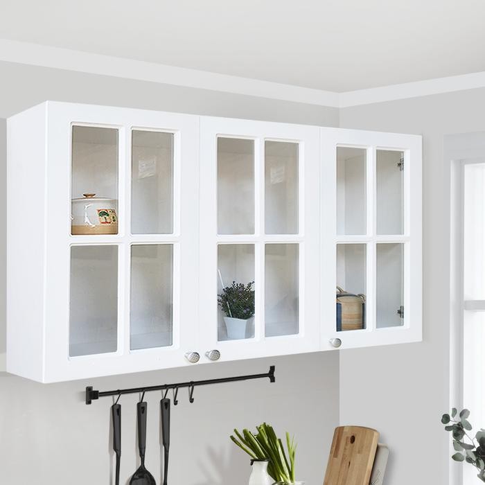 Jual IDEA NEBRASKA KACA Kitchen Set Kayu Lemari Kabinet Dapur Putih ...