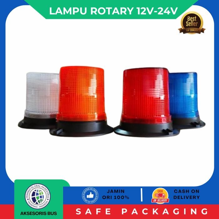 Jual Lampu Rotary Diameter 12 Cm/Lampu Rotary 12V-24V Led 3 Mode/Lampu Rotary Truk, Hino Fuso ...