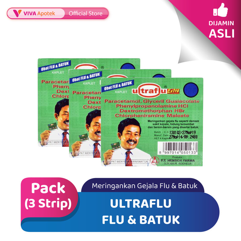 Jual Ultraflu Flu & Batuk Meringankan Gejala Flu & Batuk (Pack - 3 ...