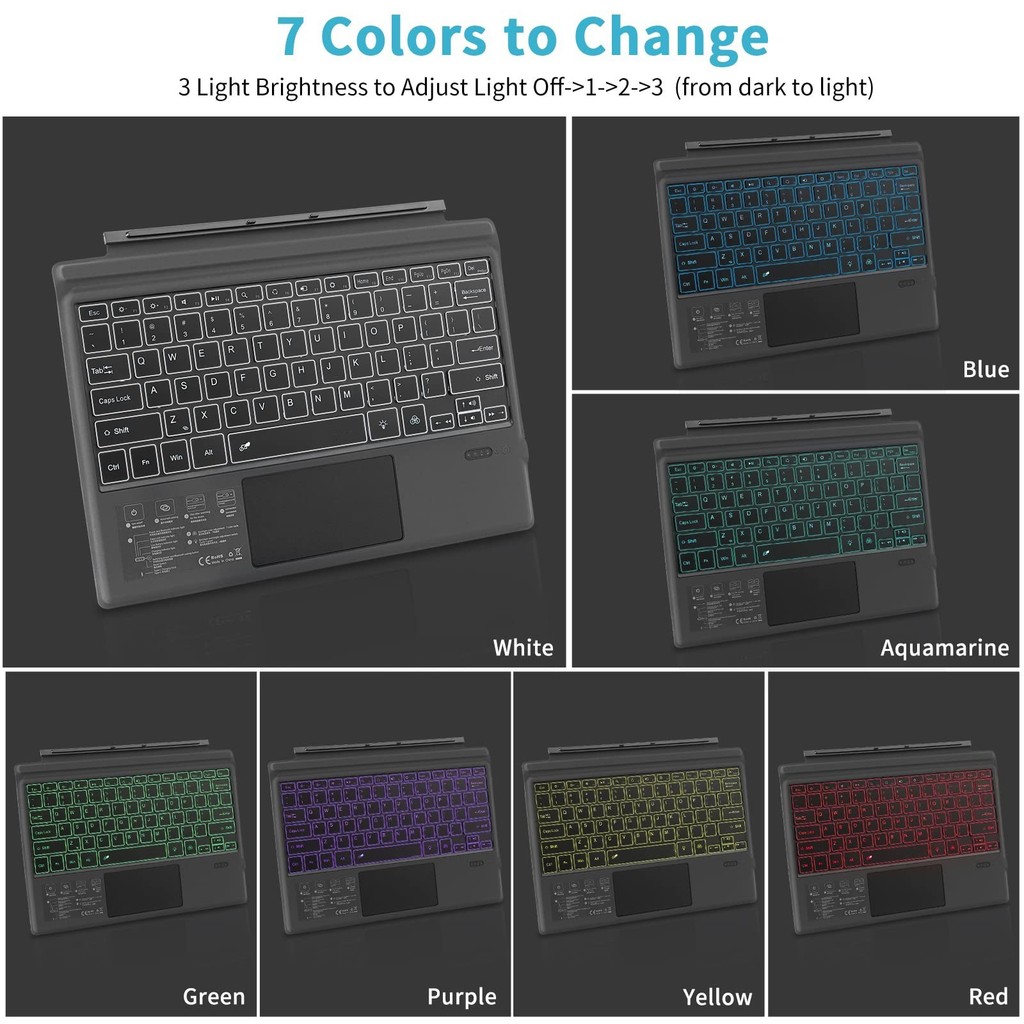 Jual Wireless Bluetooth Keyboard For Microsoft Surface Pro 3 4 5 6 7 8 ...