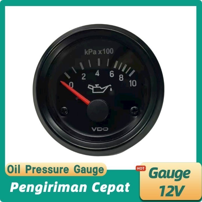 Jual Menarik Oil Pressure Gauge 12V Vdo Oil Pressure Gauge Kpa 52Mm 12V Oil Gauge | Shopee Indonesia