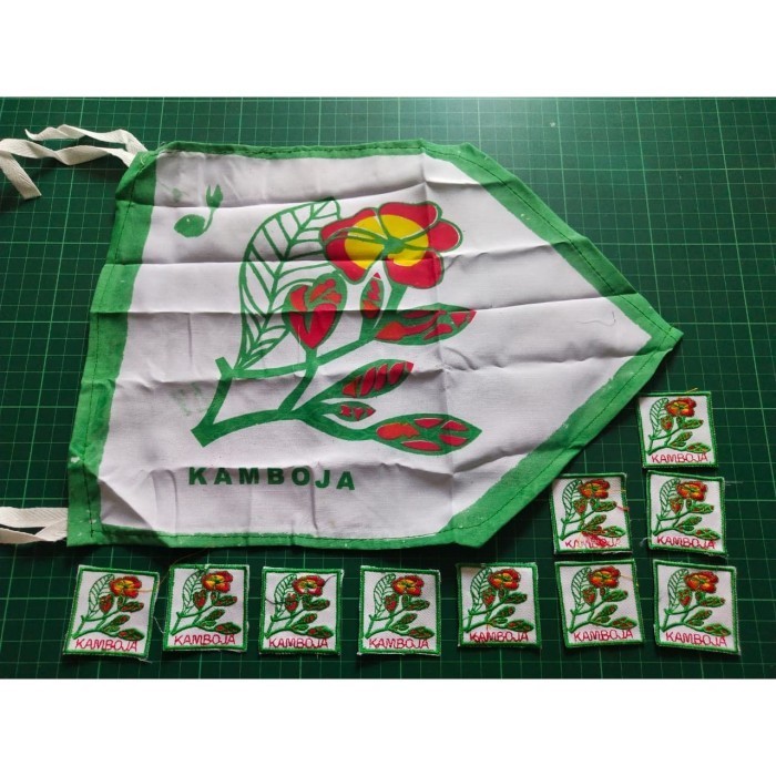 Jual BELILAH TANDA REGU BUNGA KAMBOJA SET BENDERA PENGGALANG PUTRI ...