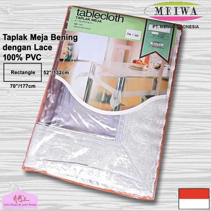 Jual Meiwa Taplak Meja Makan Ruang Tamu Plastik Pvc Transparan Bening Murah | Shopee Indonesia