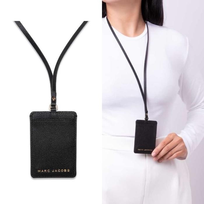 Jual Kartu Nama Marc Jacobs MJ Lanyard ID Card Case Black 100% Original ...