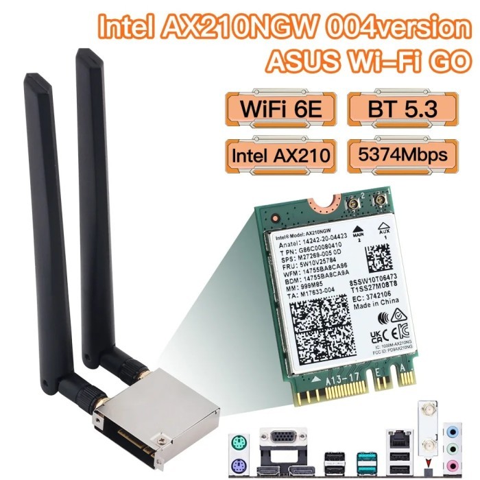 Jual Intel AX210 WiFi Go Network Adapter WiFi 6E Wireless Bluetooth 5.3 ...