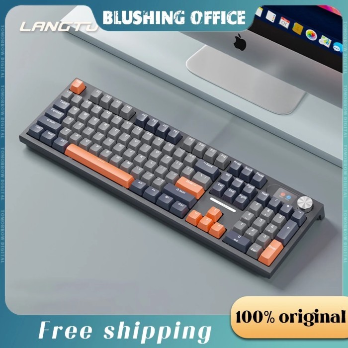 Jual Langtu LT104 Wireless Mechanical Keyboard Screen Bluetooth Wired ...