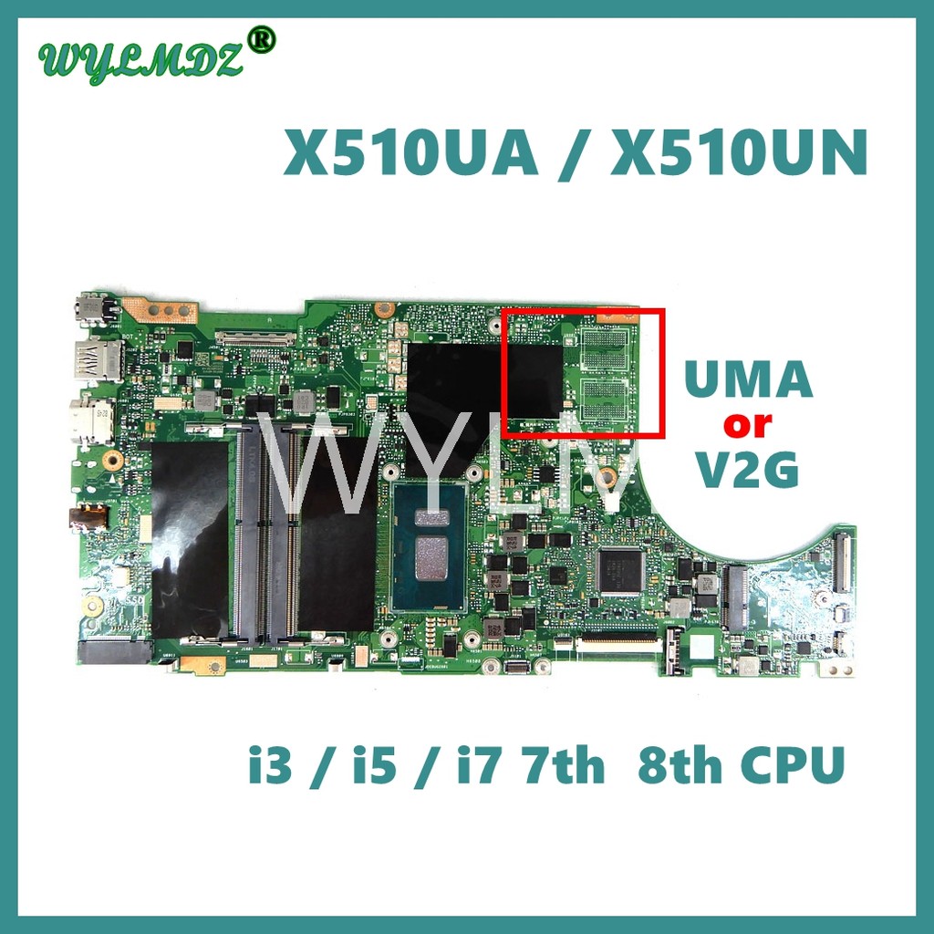 Jual X510UA with i3/i5/i7 CPU Notebook Mainboard For Asus X510U X510UQ ...