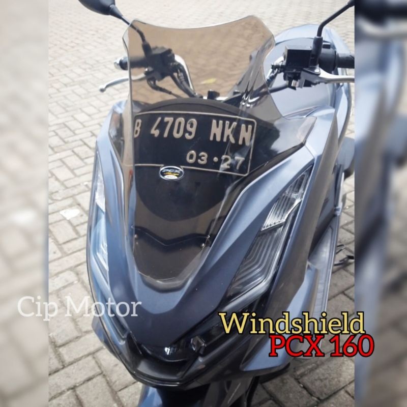 Jual Windshield PCX 160 Standar ori original Batman Hitam Clear dan ...