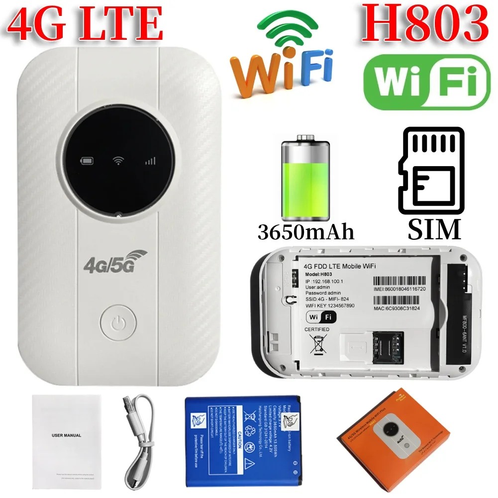 Jual 150Mbps 4G LTE Wireless Router 3600mAh with SIM Card Slot Wide ...