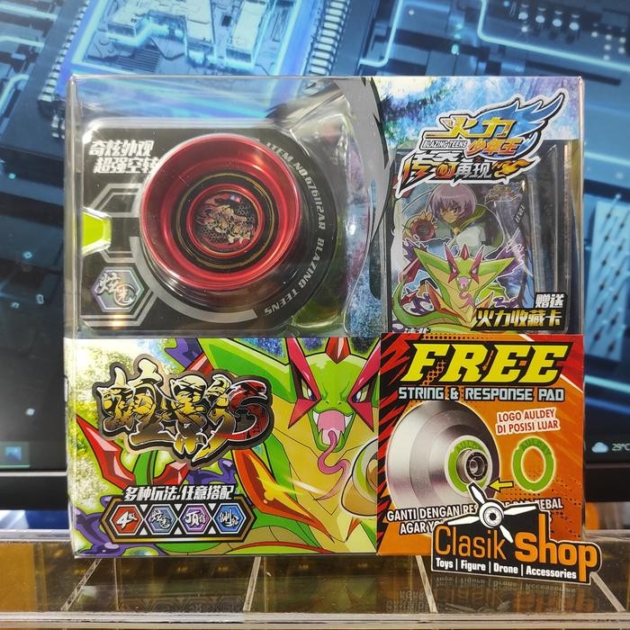 Jual OrderLgsgKirim_ Auldey Yoyo Original Blazing Teens 5 Primary Metal ...