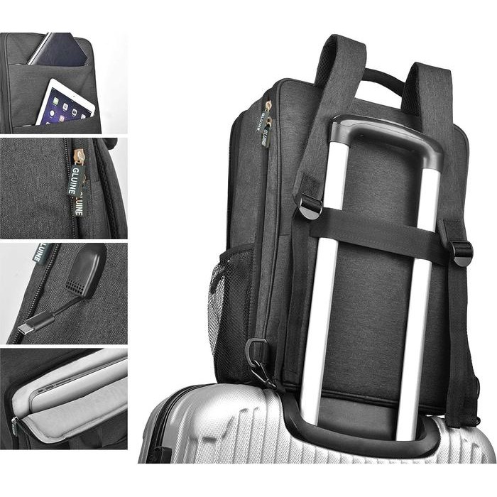 Jual Gluine 168 Tas Laptop Ramping & Dapat Diperluas / Slim & Expandable Laptop Backpack Ransel ...