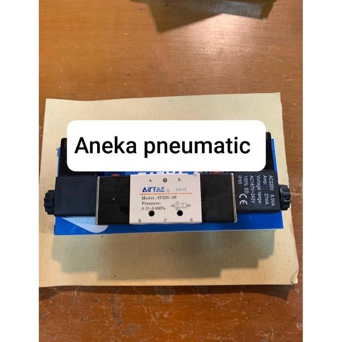 Jual SOLENOID VALVE 4V220 08 AIRTAC 220V AC / 24V DC | Shopee Indonesia