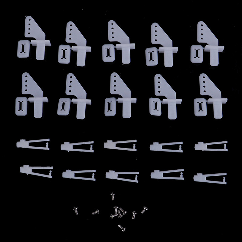 Jual IMPORT 10 Sets Medium Lock On Nylon Control Horn And Clevis 21mm ...