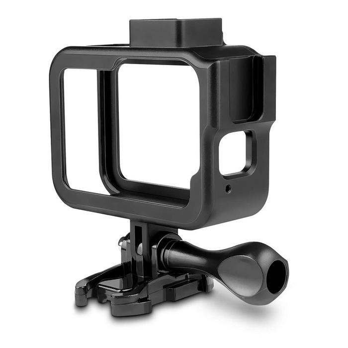 Jual Aluminium Case For Gopro Hero 8 Black Metal Casing W/ Extension Frame Vlog Mic / Led ...