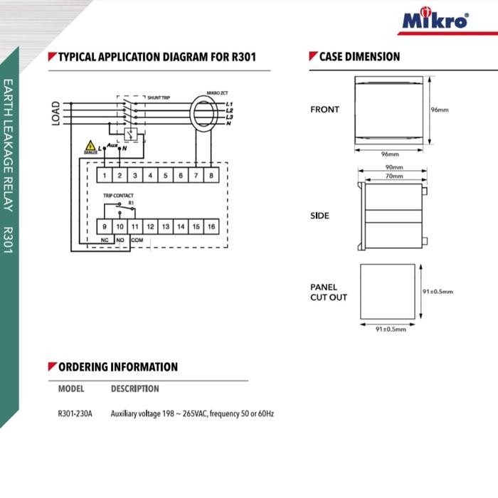 Jual EARTH LEAKAGE RELAY 7SEG 1 O/P R301A-230A MIKRO TYPE BARU DARI NX301A ( SUDAH INCLD PPN ...