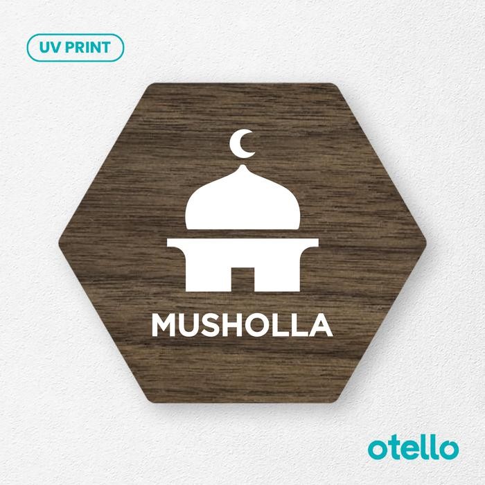 Jual Stok Baru Signage Musholla Sign Board Kayu Label Papan Nama Masjid ...