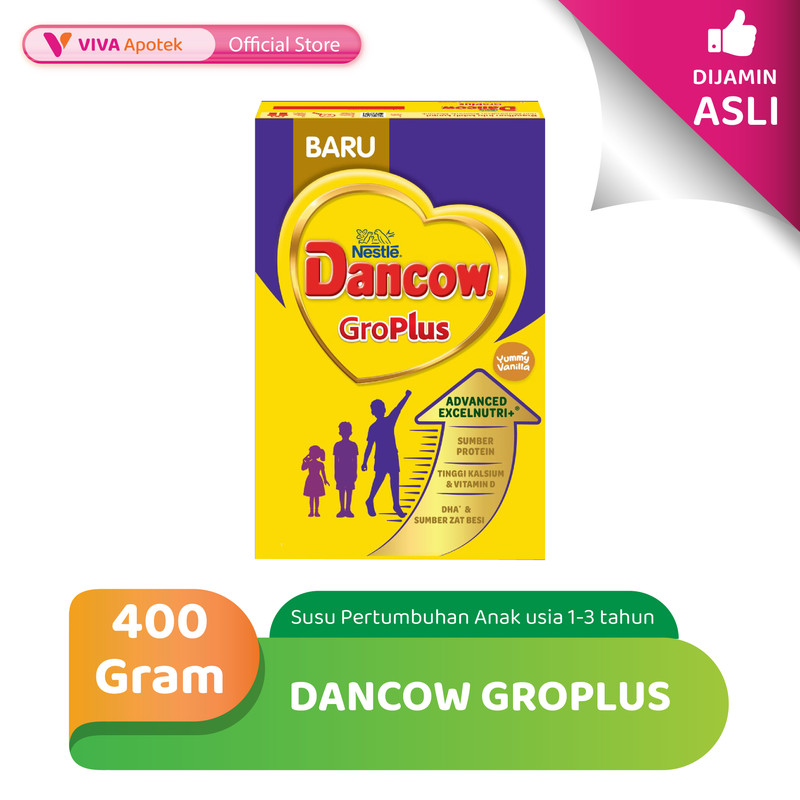 Jual Dancow GroPlus Susu Pertumbuhan Anak Usia 1 - 12 Tahun (400 Gram ...