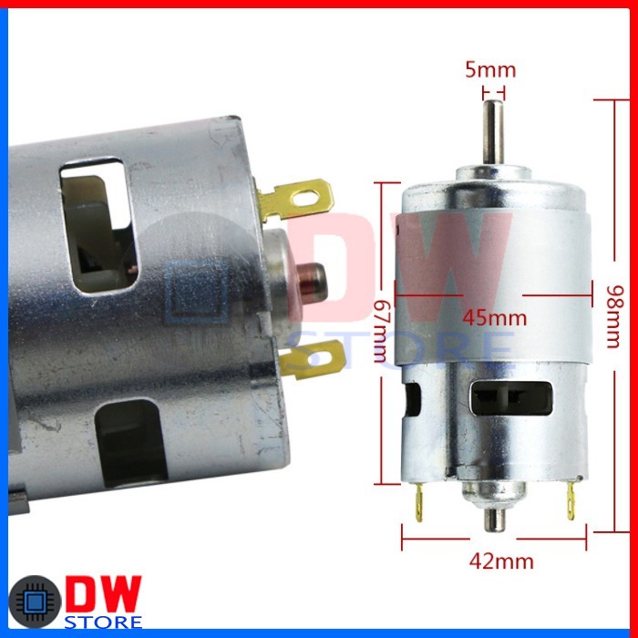 Jual Dinamo DC Motor 775 12V 12000 Rpm High Speed High Torque 100W ...