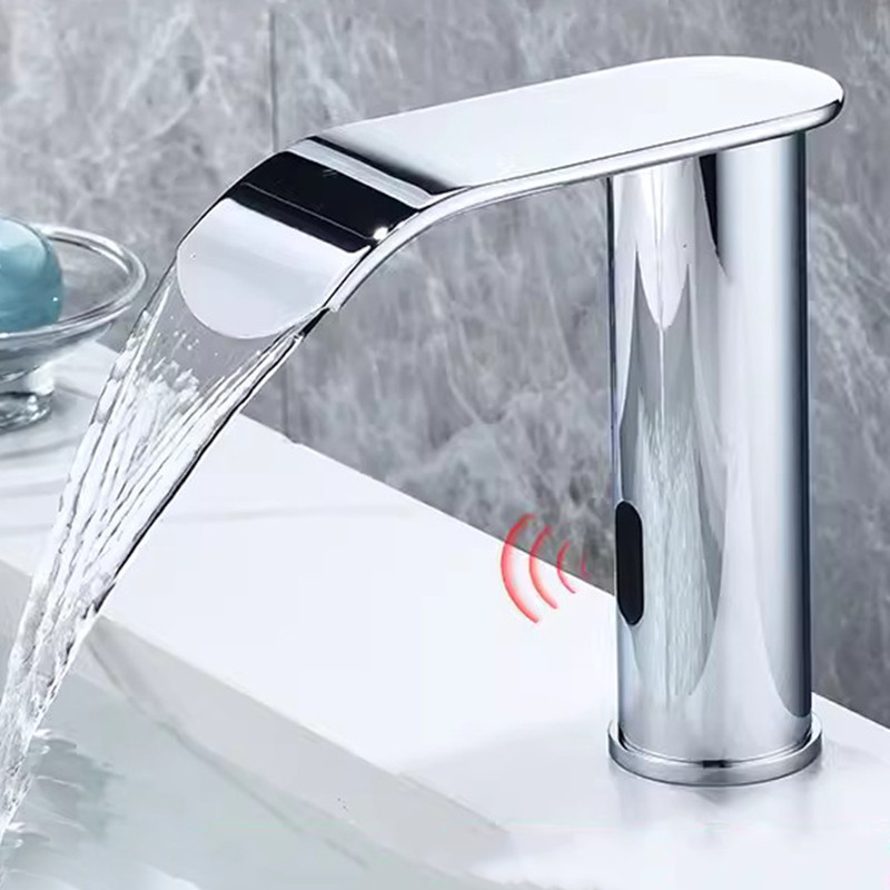 Jual Black Automatic Sensor Touchless Bathroom Sink Faucet Vanity ...