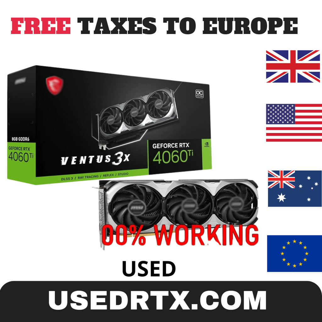 Jual 2024 USED RTX 4060 TI VENTUS 3X 8G OC Graphics Card GDDR6 8GB ...
