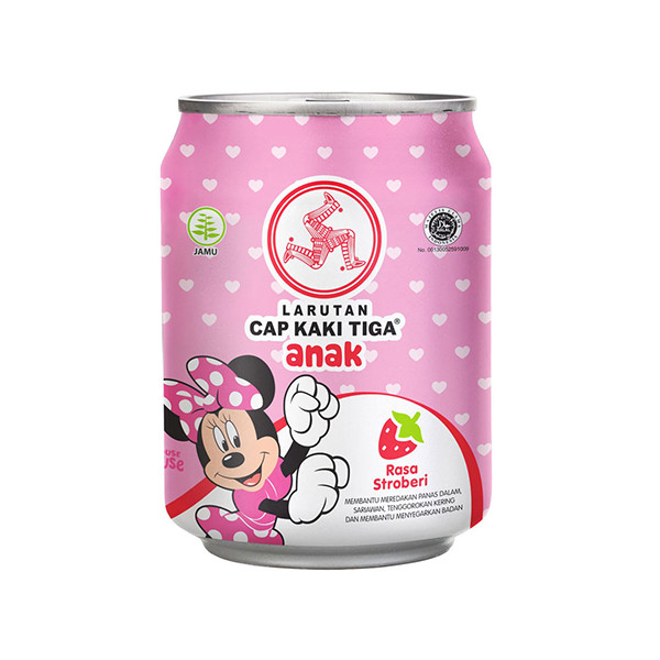 Jual LARUTAN KAKI TIGA ANAK STRAWBERRY 250ML | Shopee Indonesia