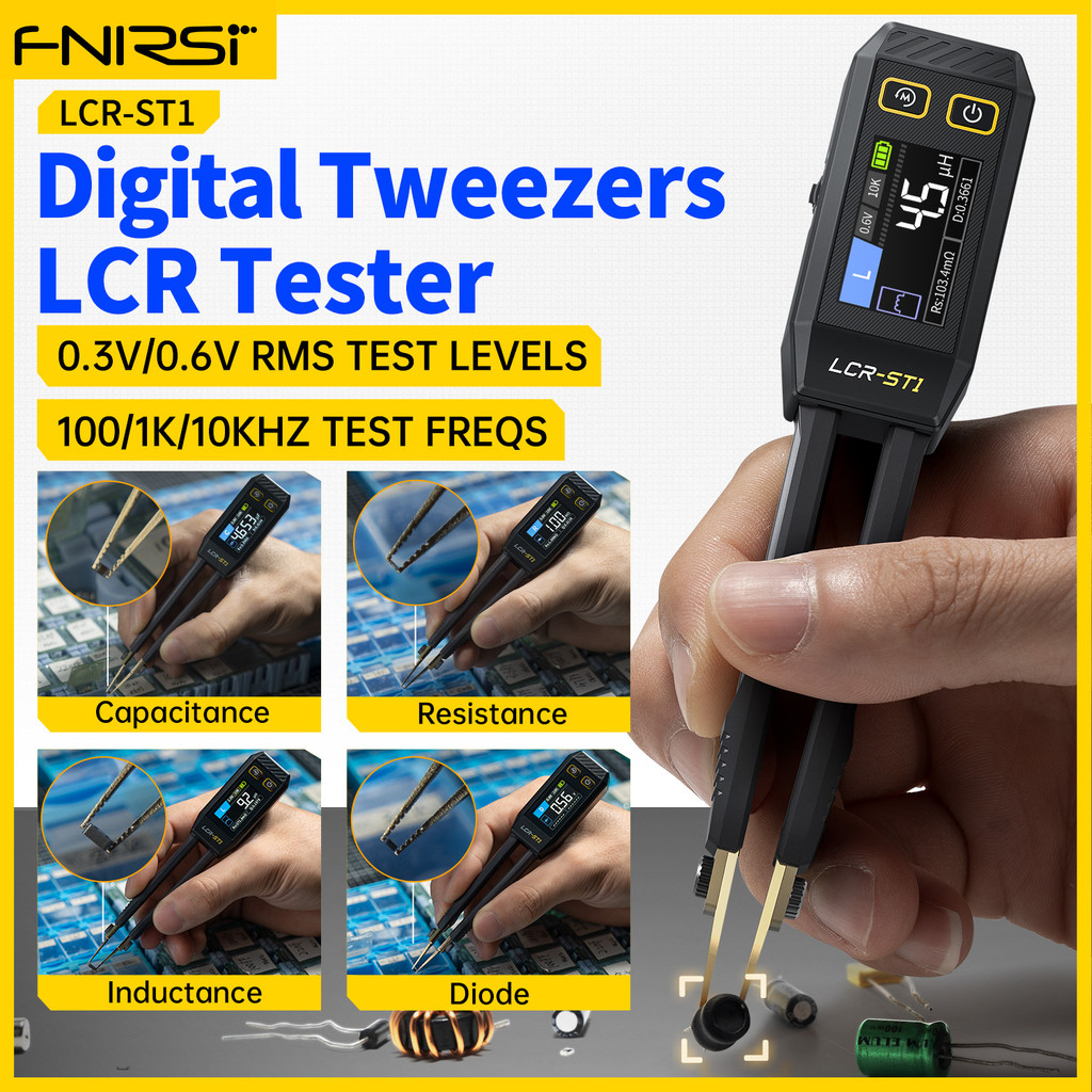 Jual NEW FNIRSI LCR-ST1 Mini Smart Tweezer LCR SMD ESR Tester ...