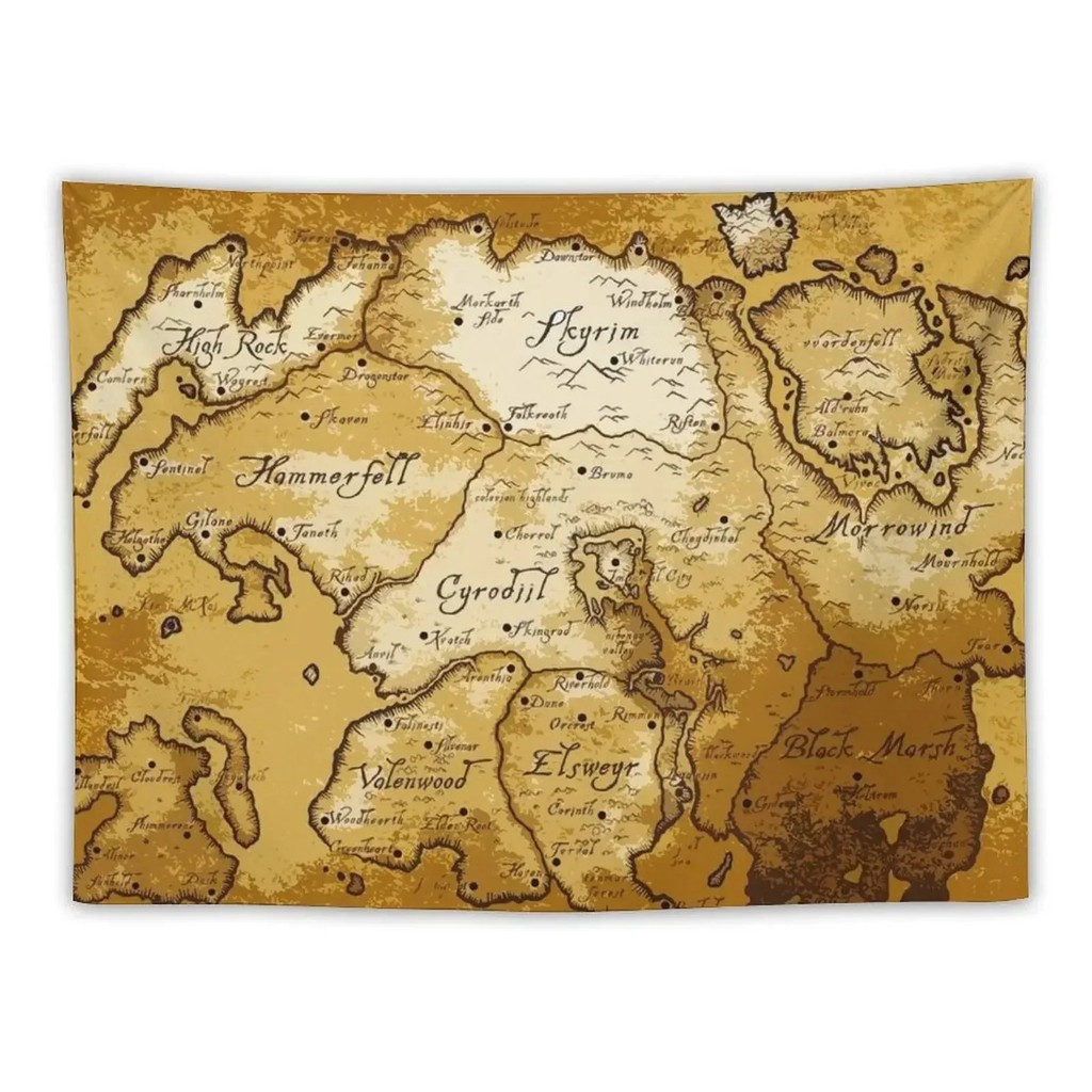 Jual Aged Scrolls Fantasy Map Vector Minimalist Ancient Rpg Dnd Tamriel ...