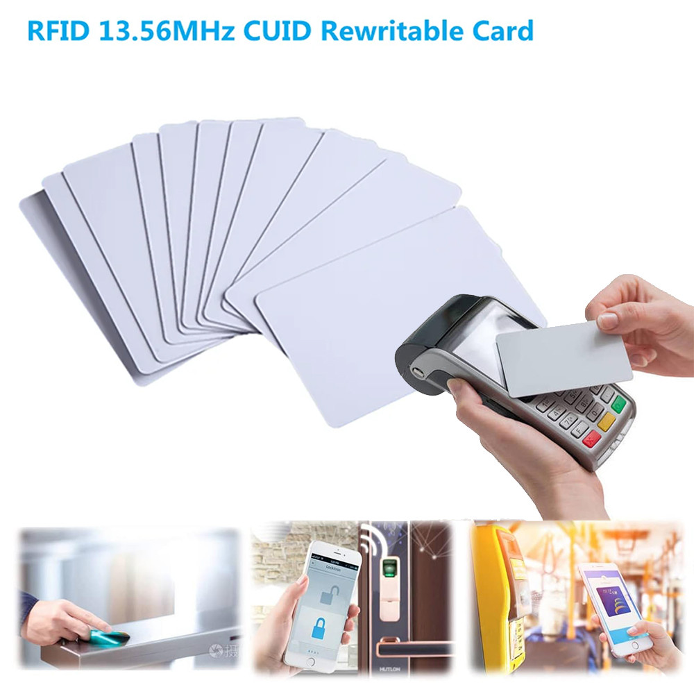 Jual 13.56Mhz Rfid Cuid Keytag Card Encryption Hotel Key Card Block 0 Writable For Nfc Andriod ...