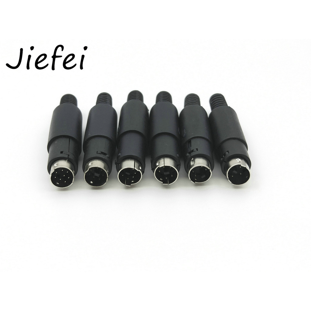 Jual 100pcs Mini DIN Male Plug 3pin 4pin 5pin 6pin 7pin 8pin 9pin ...