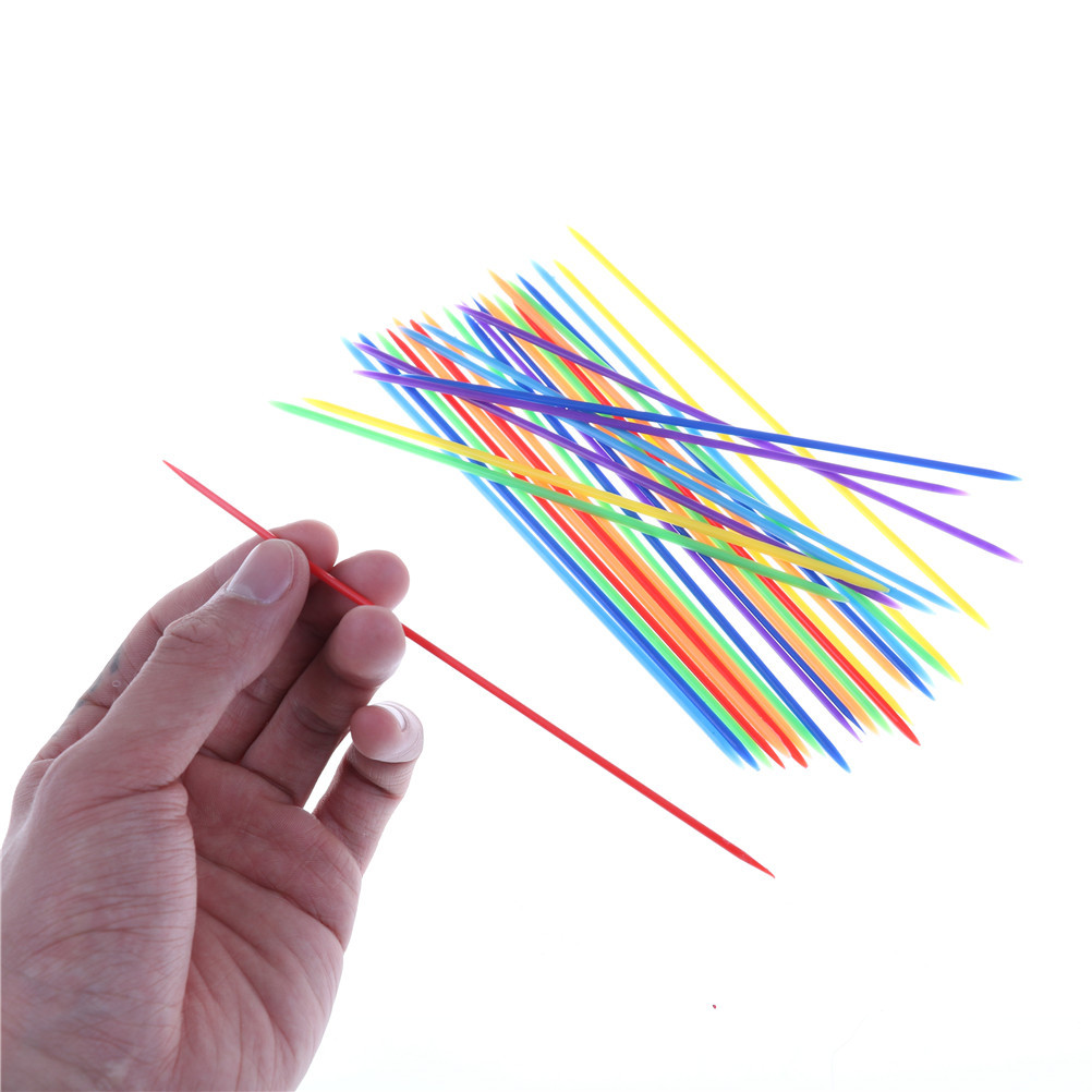 Jual 30Pcs/Set Classic Plastic Pick Up Sticks Set Traditional Game Toy ...