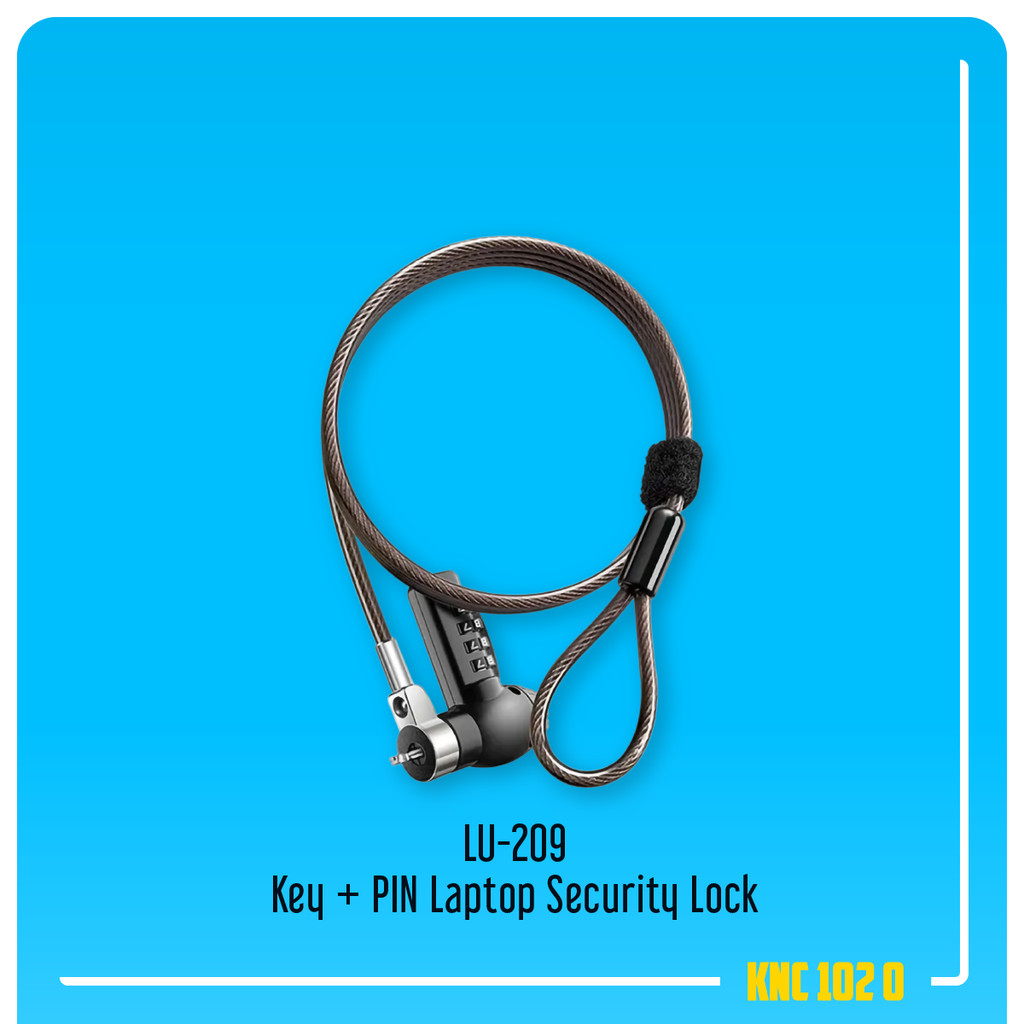 Jual LU-209 Key + PIN Laptop Security Kensington Lock Kunci Notebook ...