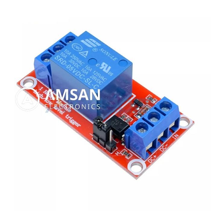 Jual Modul Relay 5v 12v 24v 1 channel dengan optocoupler Low High ...