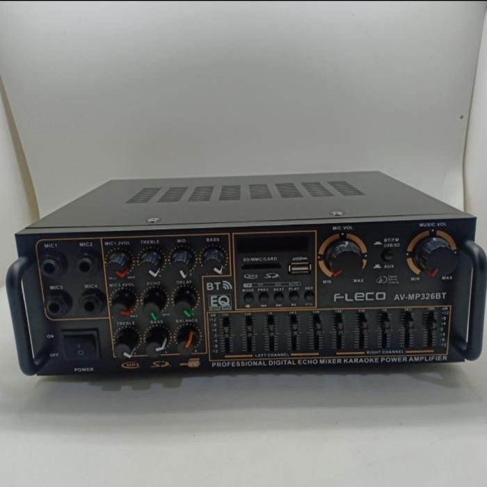 Jual Power Amplifier Bluetooth Fleco Av-Mp326Bt Ampli Karaoke Digital ...
