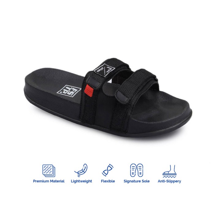 Jual Sandal Pria Slide Footstep Footwear - Uno Black | Shopee Indonesia