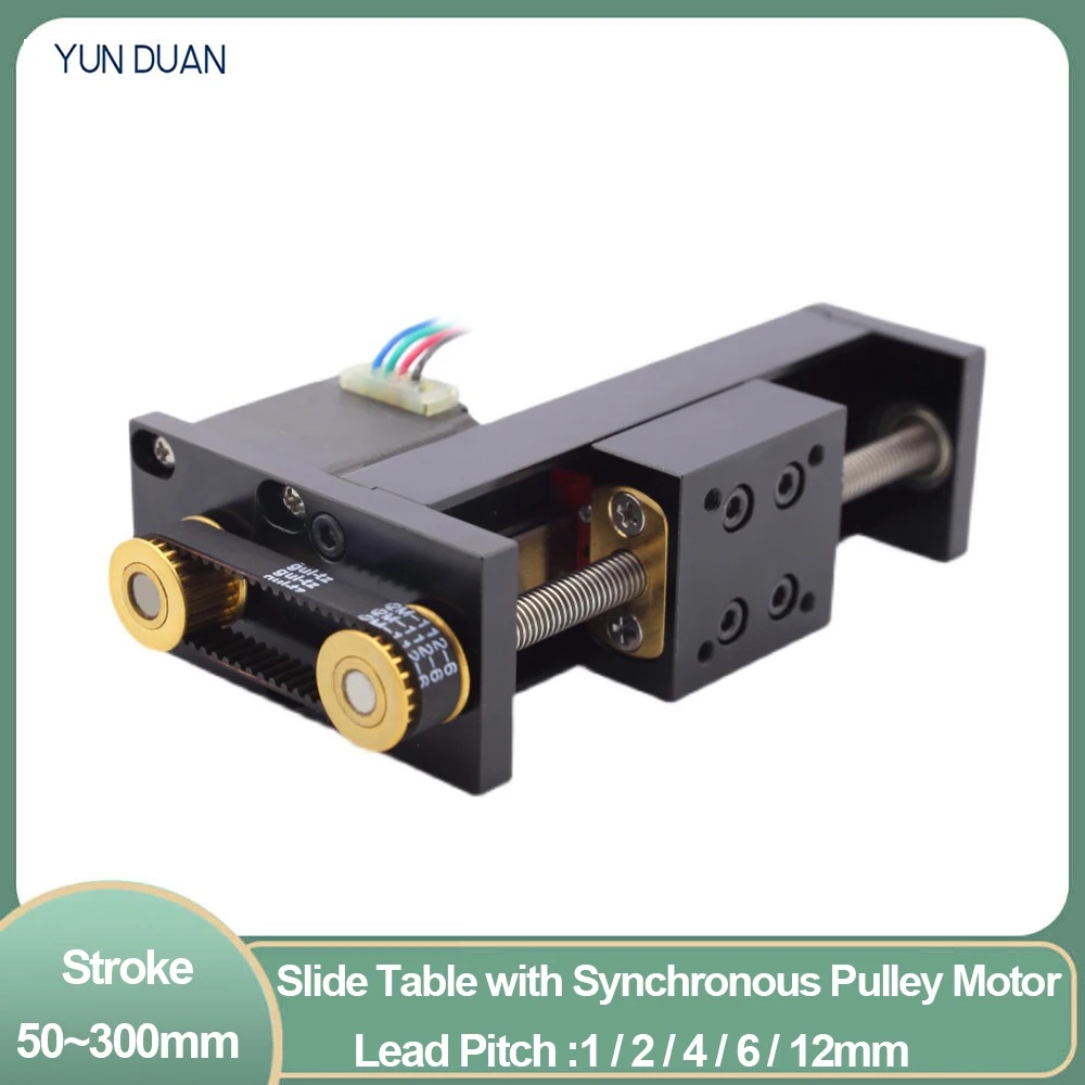 Jual TUY Mini Synchronous Pulley Linear Module T-type CNC Sliding Table with Nema11 Stepper ...