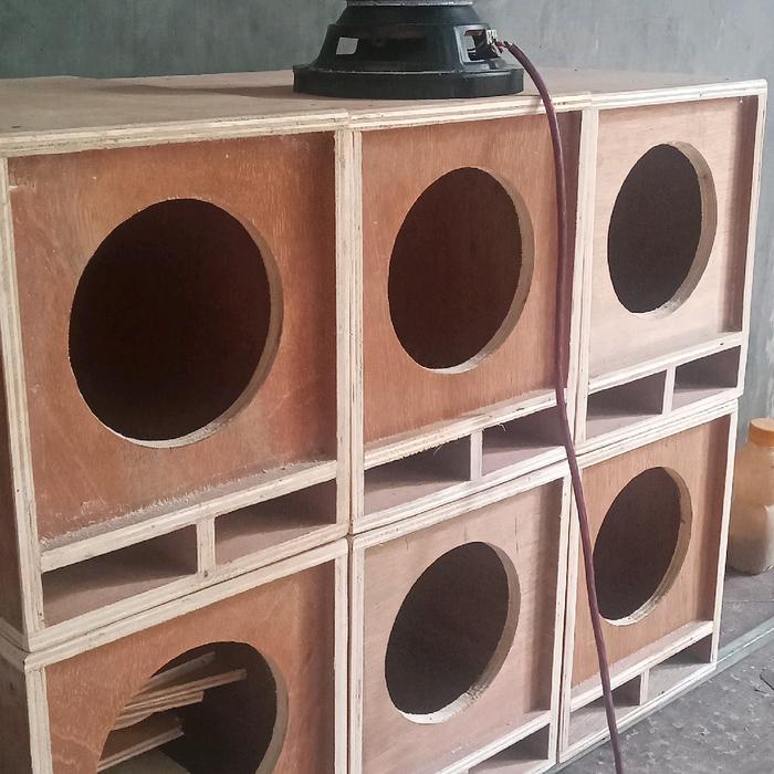 Jual box speaker subwoofer 6 inch mini scoop bahan semi meranti 12 mm ...