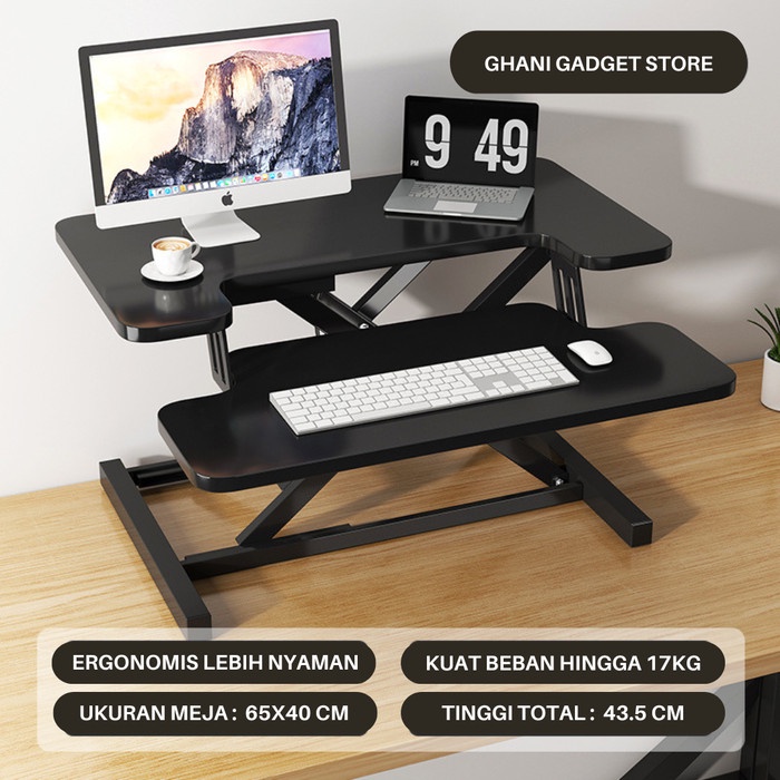 Jual Meja Lipat Laptop Foldable Portable Folding Desk Adjustable Naik ...