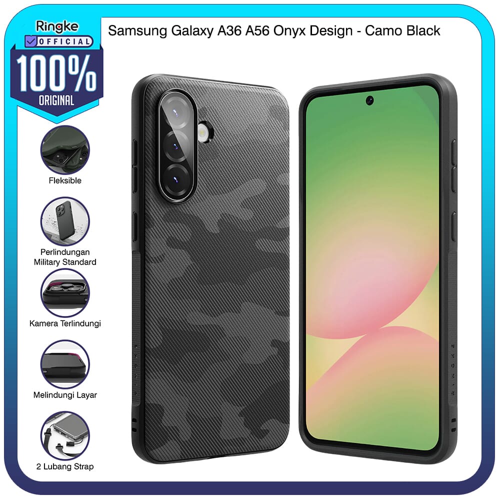 Jual Ringke Samsung Galaxy A36 / A56 Onyx Camo Black Casing Anti Crack ...