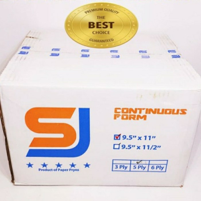 Jual kertas continuous form 5 ply..9.5X11 SJ STANDAR | Shopee Indonesia