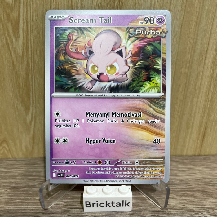 Jual (BRI) Kartu Pokemon TCG Scream Tail Purba SVHK 005/022 | Shopee ...