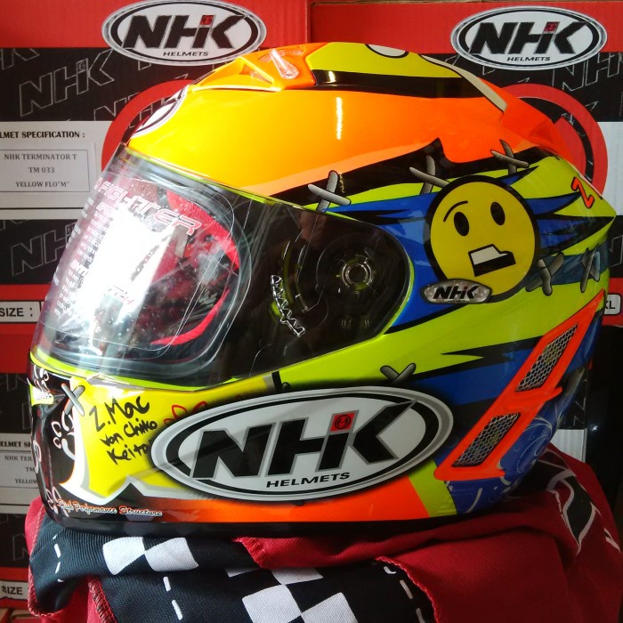 Jual Helm Nhk Gp Tech Motif Full Face Gptech Fullface Visor | Shopee ...