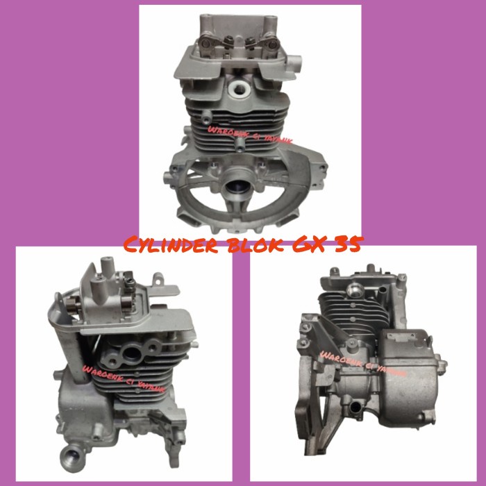 Jual Cylinder blok / blok mesin mesin potong rumput Honda 4 tak GX 35 ...