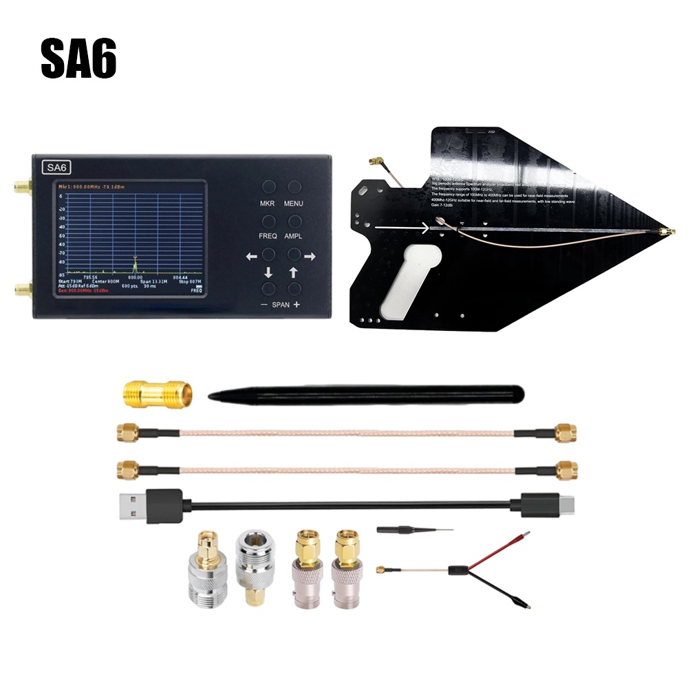 Jual LIM Set Spectrum Analyzer 6GHz Handheld Frequency Analyzer HT8 Log Periodic Antenna EMI ...