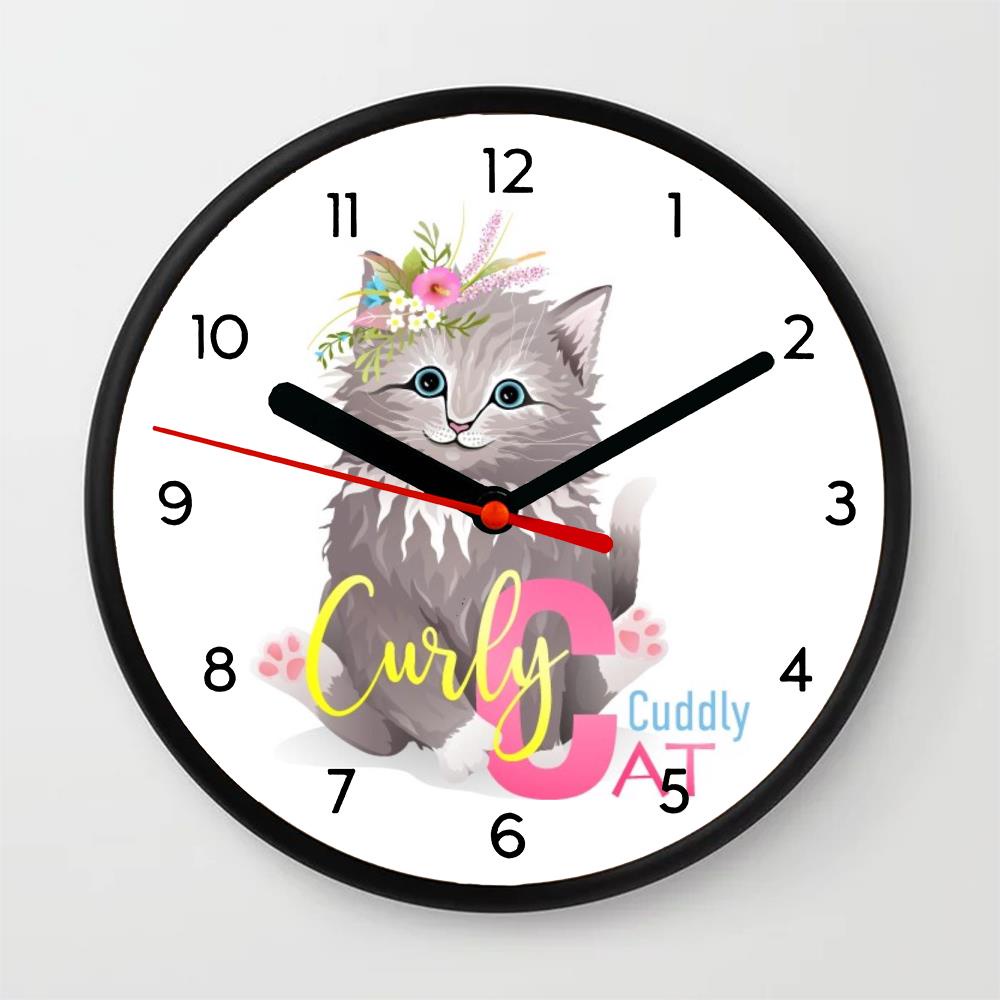 Jual Jam Dinding Kucing lucu berwarna-warni modern 20 CM | Shopee Indonesia