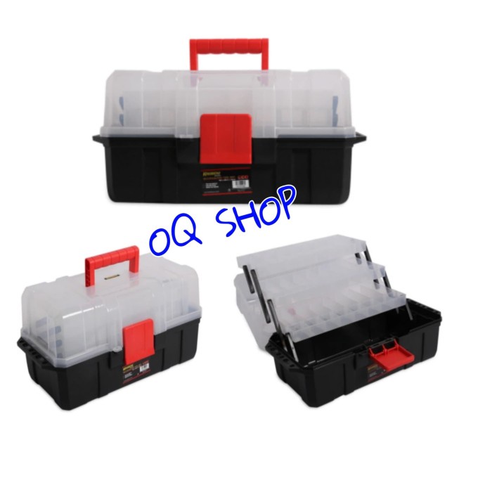 Jual Krisbow Kotak Perkakas Plastik Portable 3 Tingkat Rak / Tool Box ...