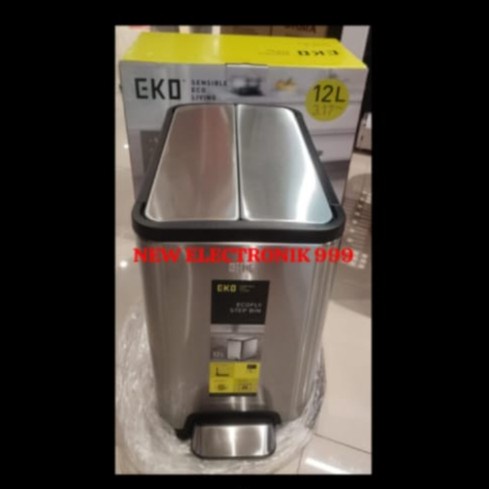 Jual Eko 12 Ltr Tempat Sampah Stainless PEDAL BIN ECOFLY 12L MATT STEEL ...