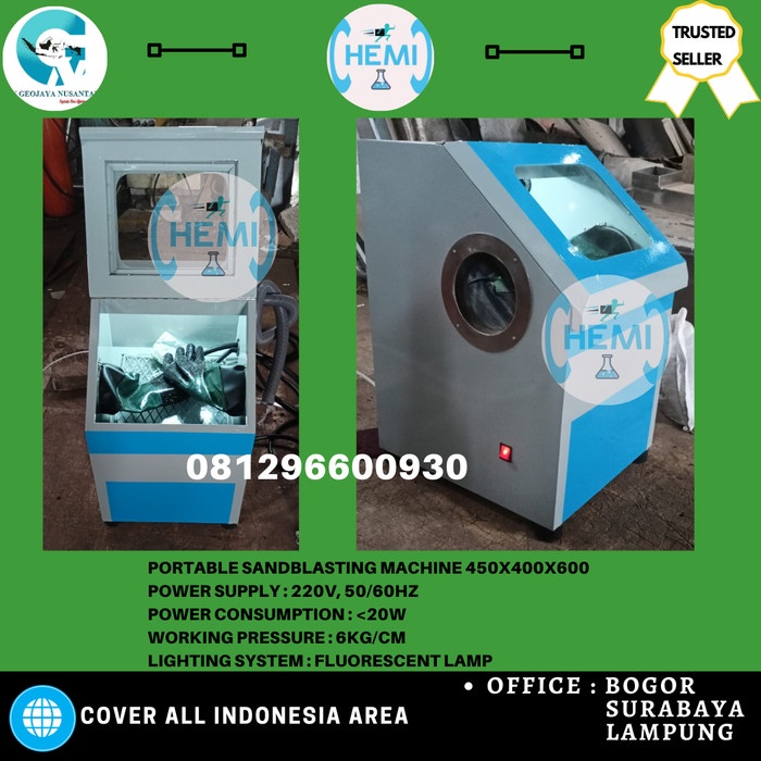 Jual TERBARU! 450 SAND BLASTING MACHINE CABINET WITH NOZZLE / MESIN ...