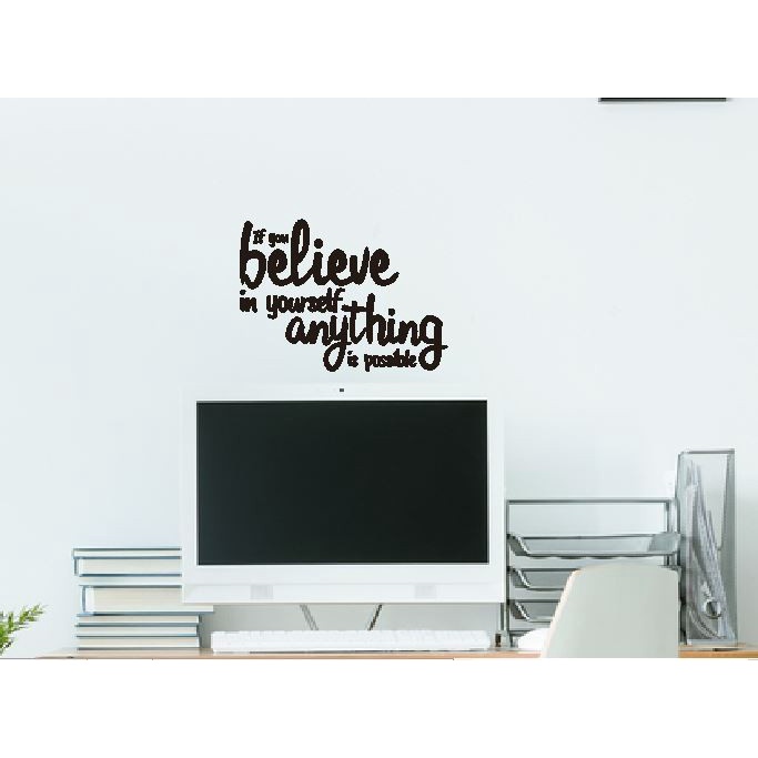 Jual Sticker Dinding If You Believe Wallstiker Kantor Office Quotes ...
